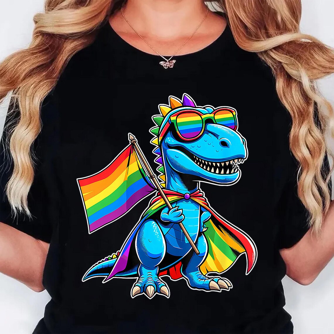 Rainbow Dinosaur PNG Bundle, LGBTQ Ally Saurus Png, Pride T-rex Png ...