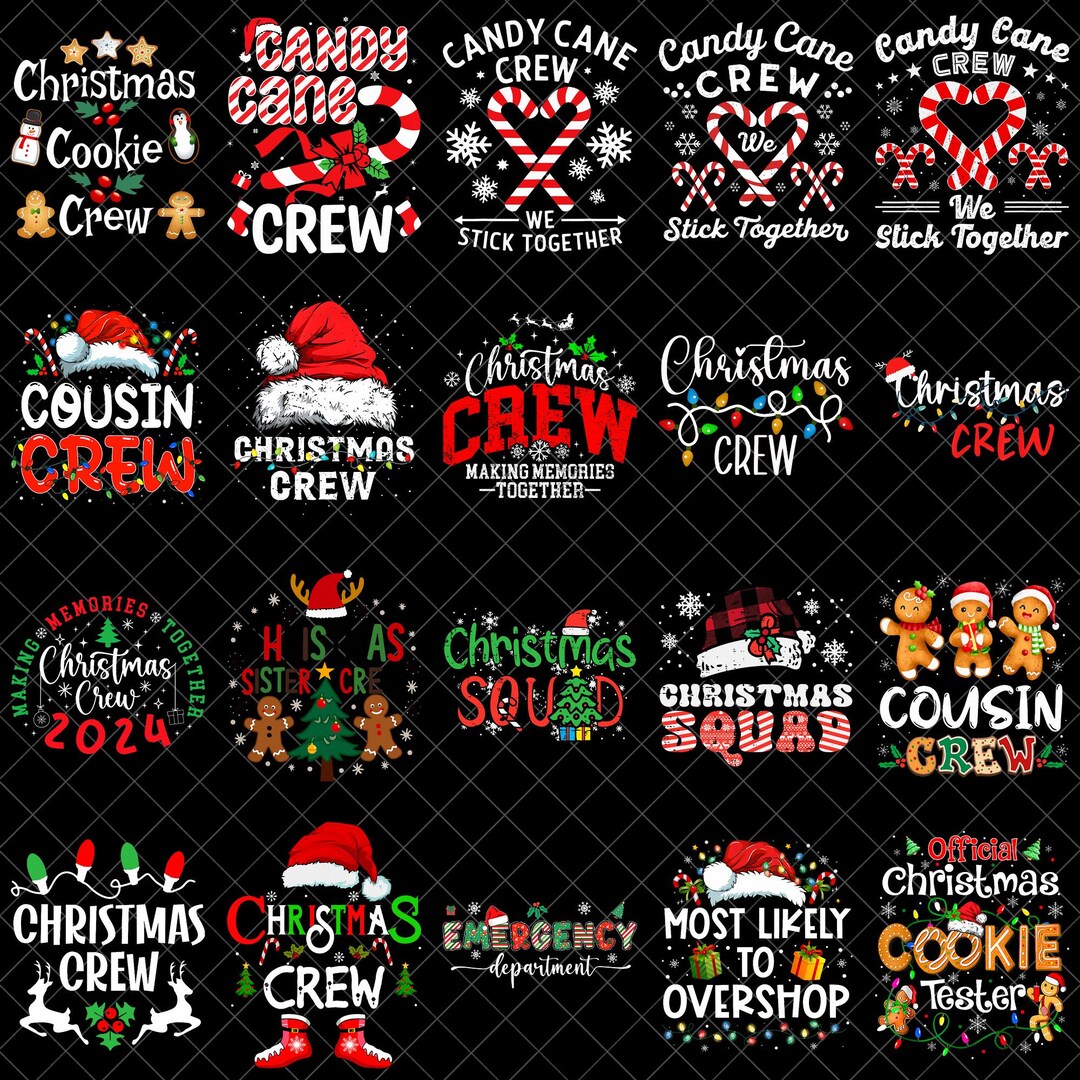 Christmas Crew PNG Bundle, Candy Cane Cousin Squad, Holiday Family ...