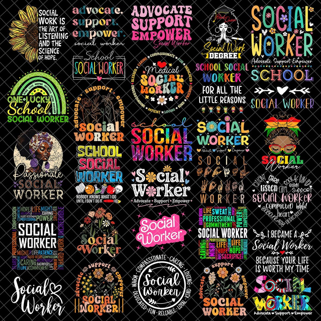 Social Worker Bundle Design Png, Social Worker Bundle Png File for ...