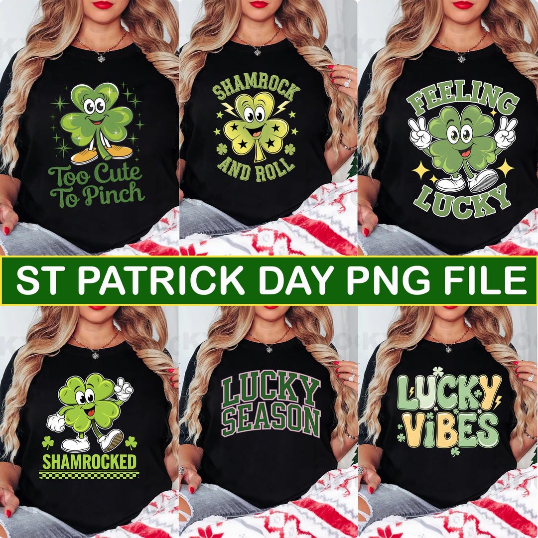 Cute Shamrock St Patrick Day Png Bundle, St Patrick Day Png, Saint ...