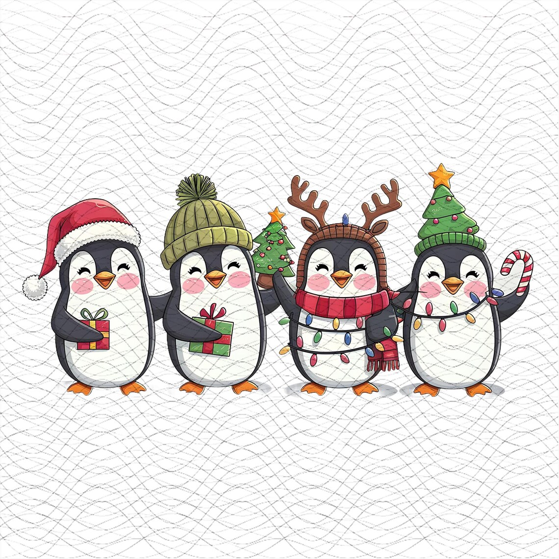 Penguin Merry Christmas Png, Cute Penguin Xmas Gift Png, Christmas ...