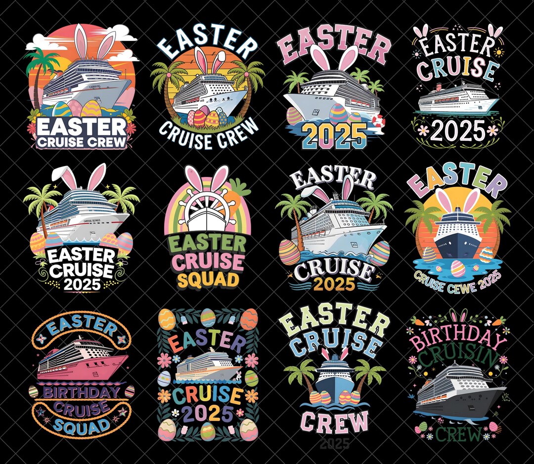 Cruise Easter Day Png Bundle, Family Cruise Png, Easter Cruise 2025 Png ...