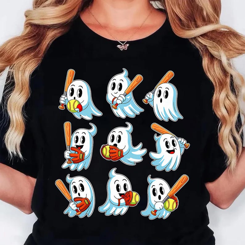 Halloween Softball PNG Bundle, Ghost Skeleton Pumpkin Sports Mom ...