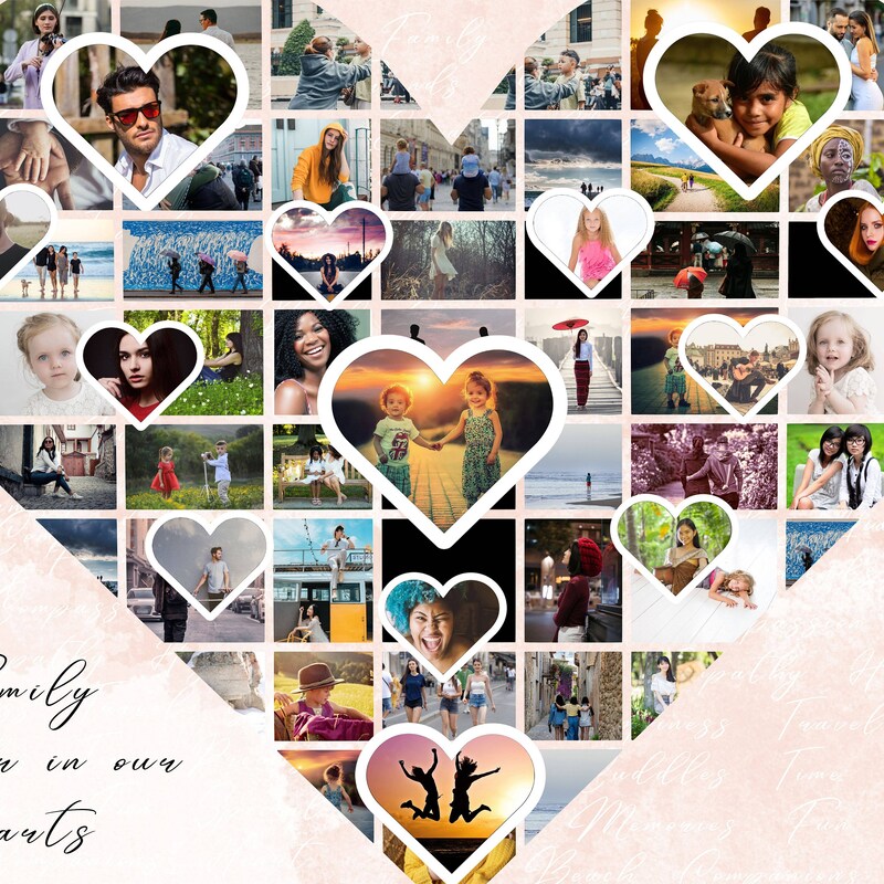 Heart Photo Collage - Etsy