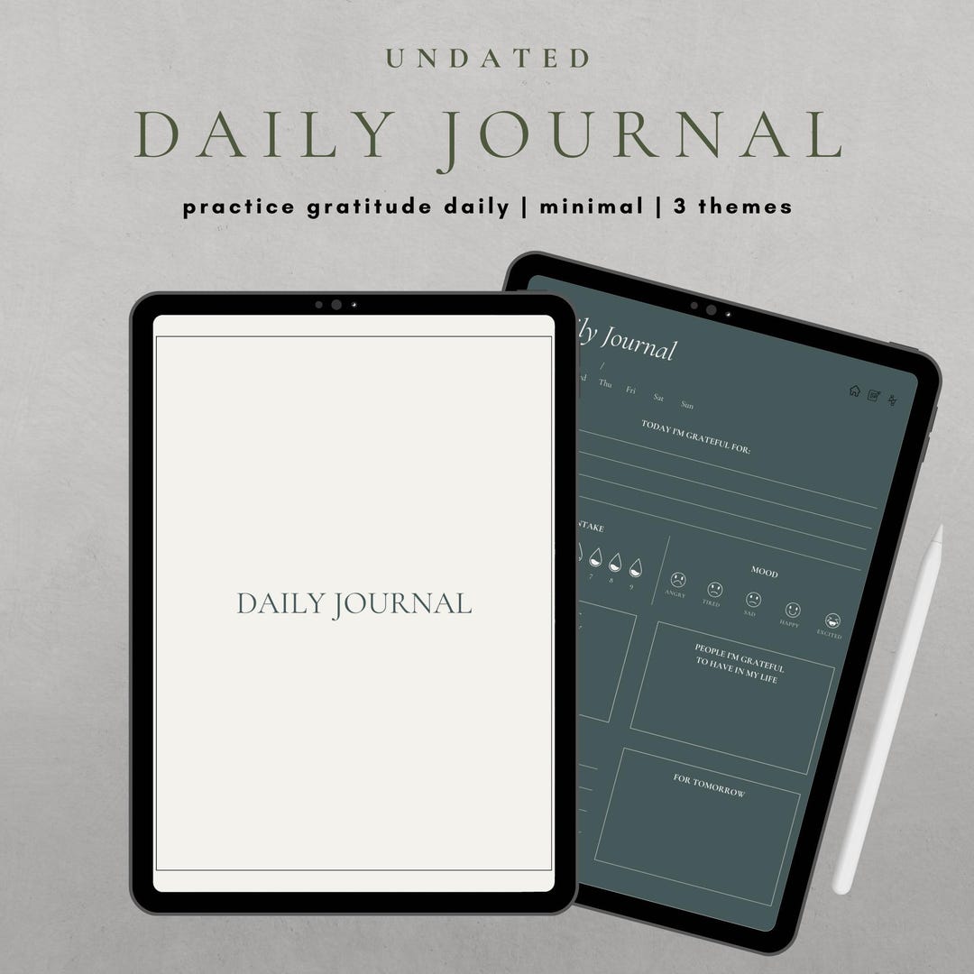 Digital Daily Journal, Gratitude Journal, 365 Gratitude Pages, Daily ...