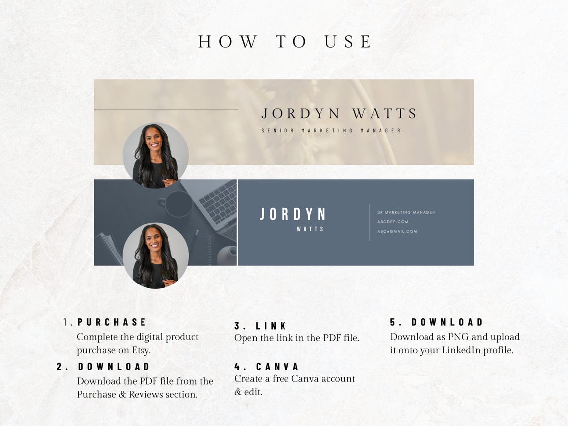 Minimal Linkedin Banners | Canva | 18 Banners - Etsy