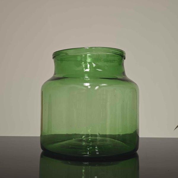 Green Glass Jar - Etsy UK