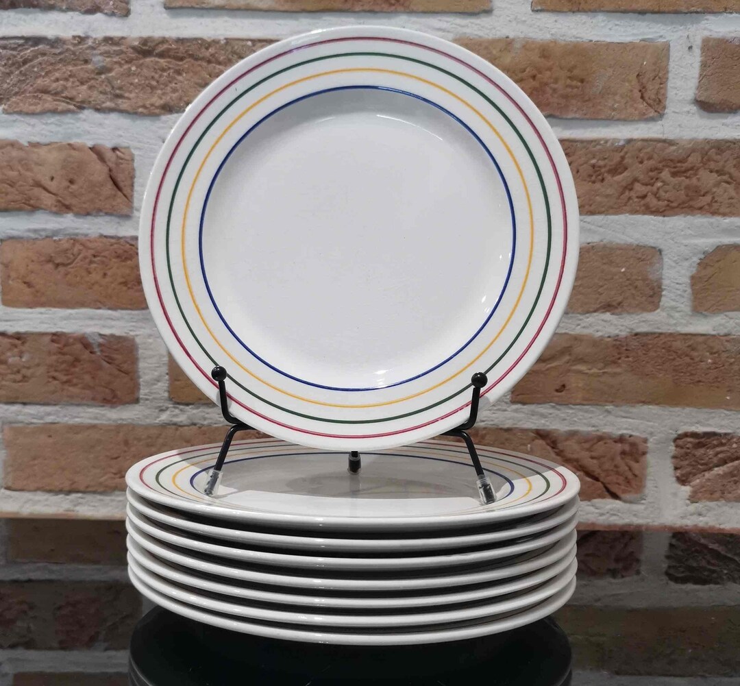 Set of 8 Primula Dessert Plates Italian Earthenware San Marciano ...