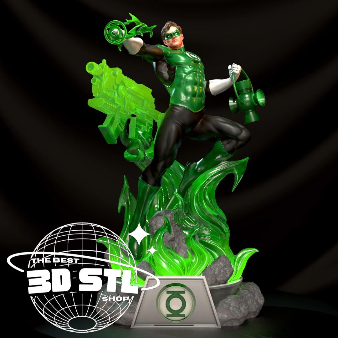 Green Lantern 3D STL File - Etsy