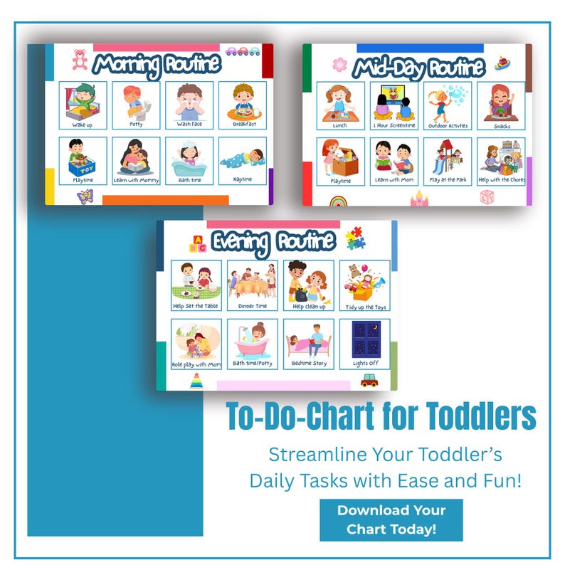 Toddler Homeschooler Printable Chart Lists | Reward/chore Charts ...