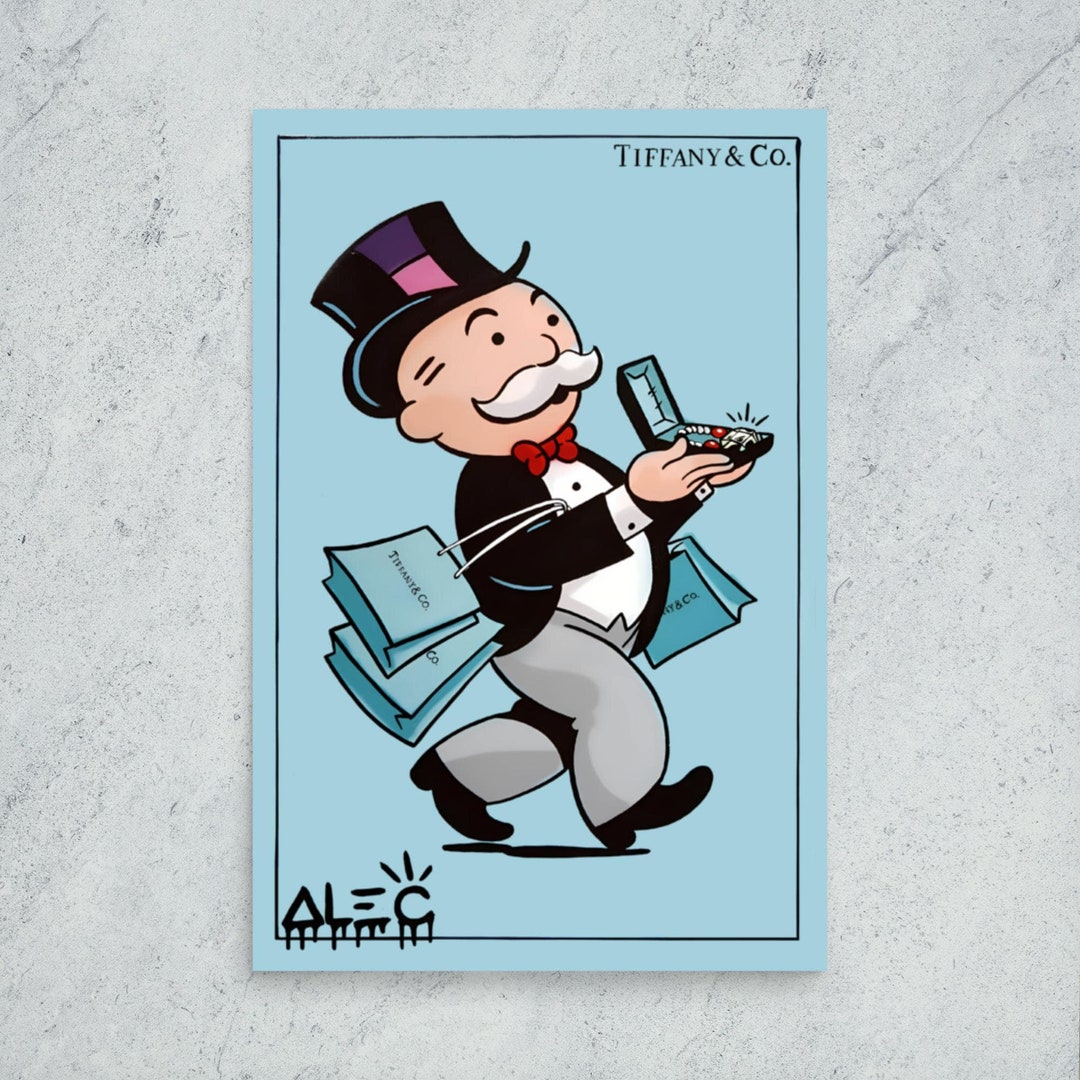 Alec Monopoly Poster Print Monopoly Man Luxury Wall Decor Grafitti Art ...