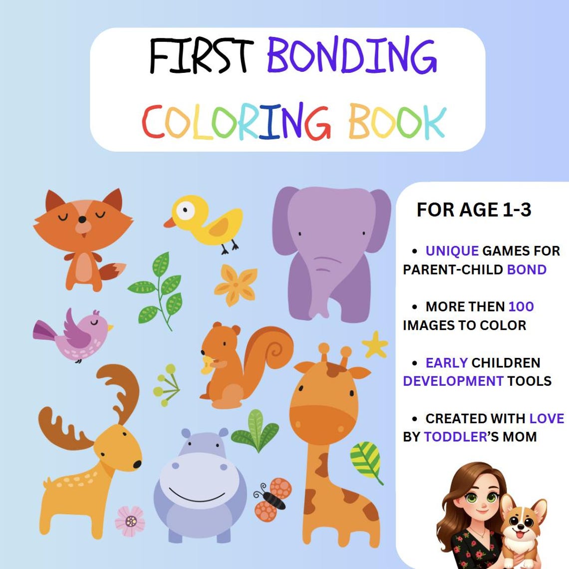 100 Easy Coloring Pages for Children From 1 Year | Coloring Book for ...