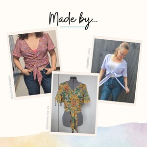Wrap Blouse | Beginner PDF Sewing Pattern | A0, A4, US & Projector ...