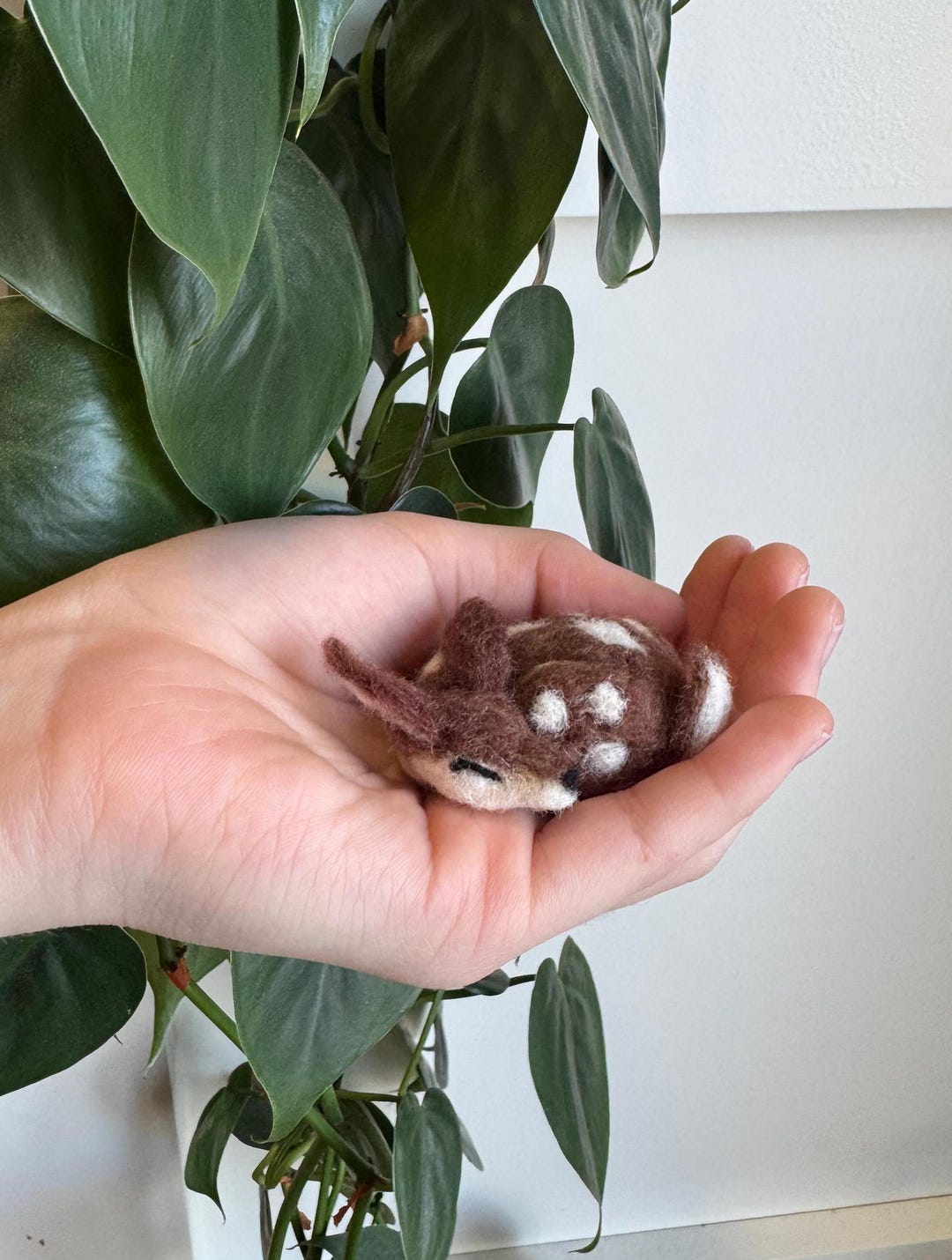 Needle Felted Sleeping Fawn - Etsy