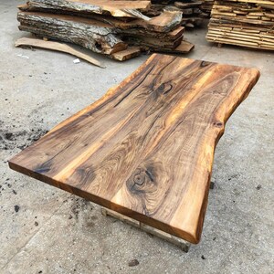 Live Edge Walnut Bar Table Top, Reclaimed Wood Conference Table - Etsy
