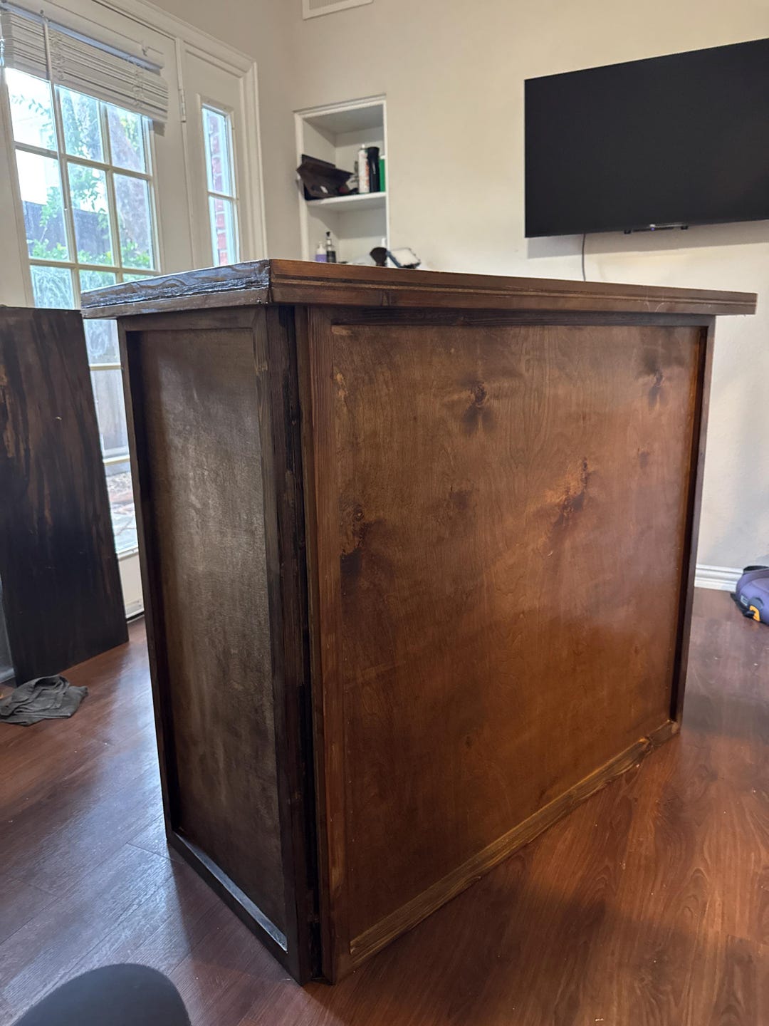 Collapsible Mobile Bar W/ Wood Stain, Wedding Gift, Bartender, Event ...