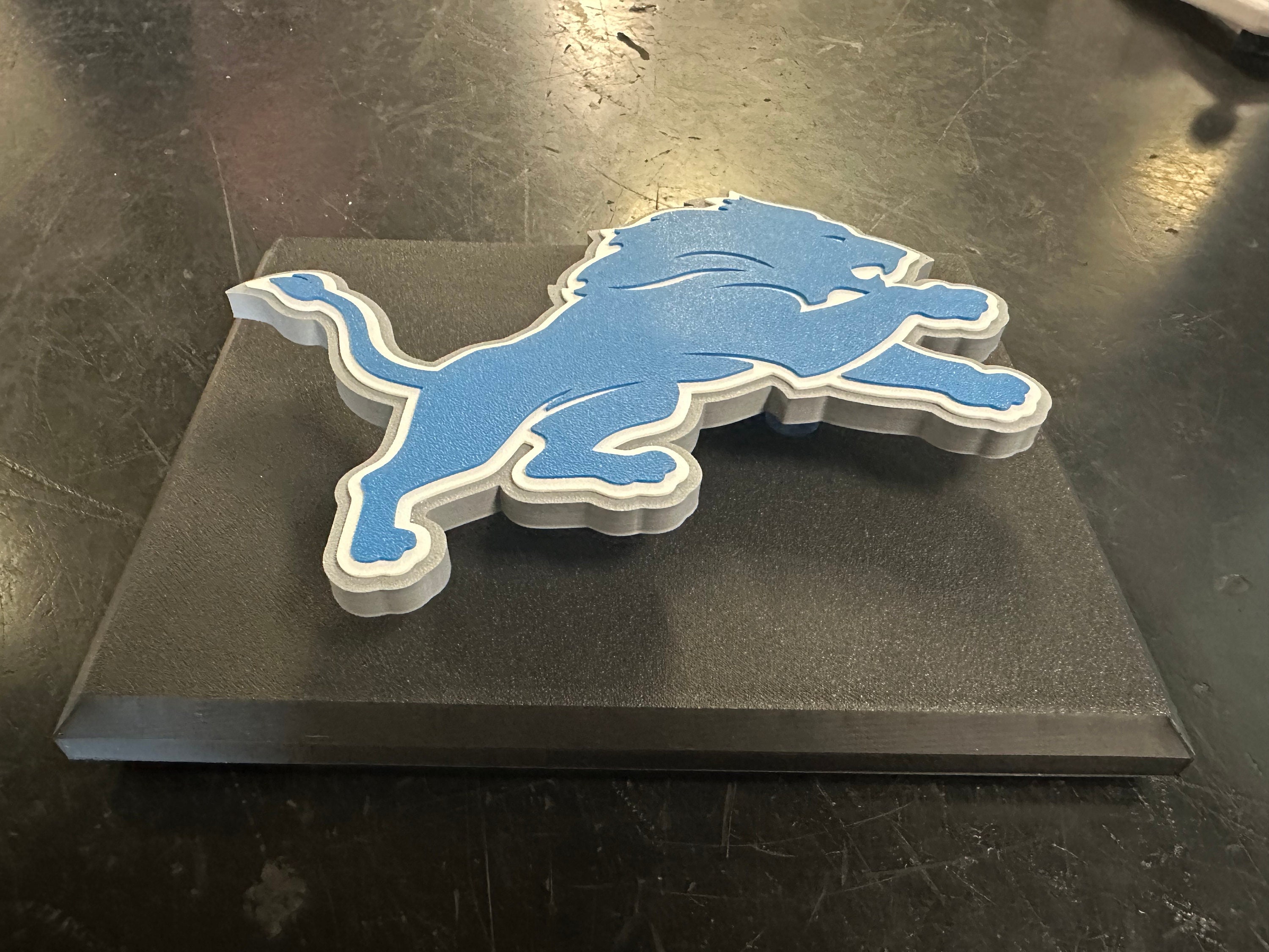 Detroit Lions Floating Logo 3D Printed - Etsy
