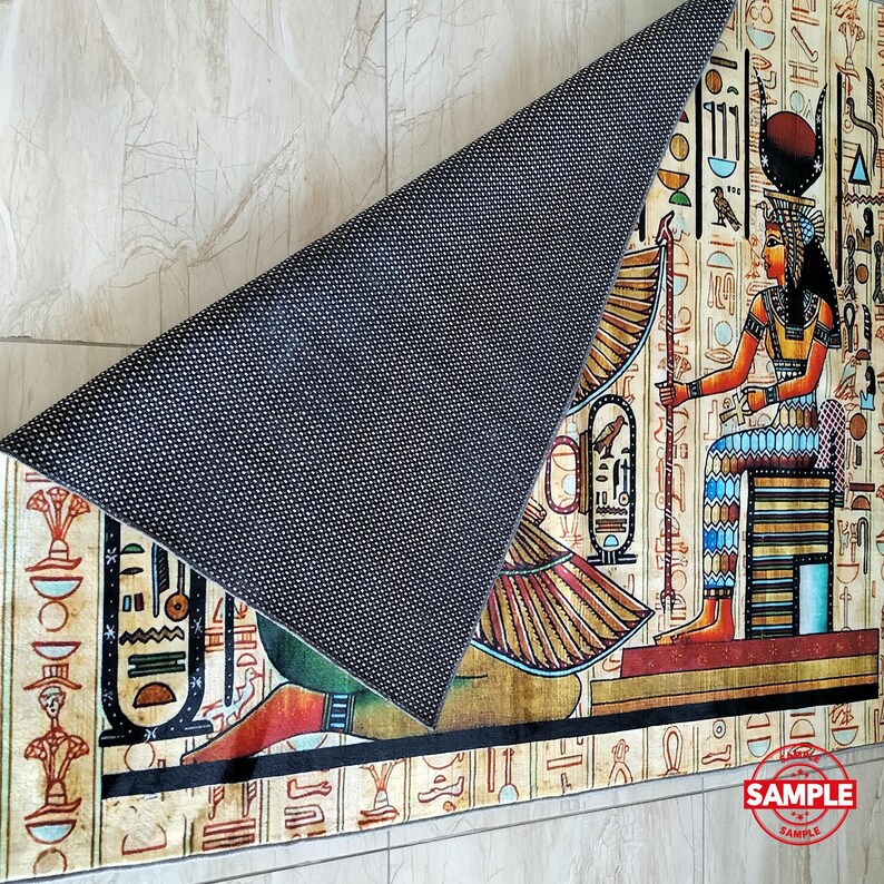 Mosaic Tile Pattern Runner, Minimal Entryway Carpet, Hallway Runner ...