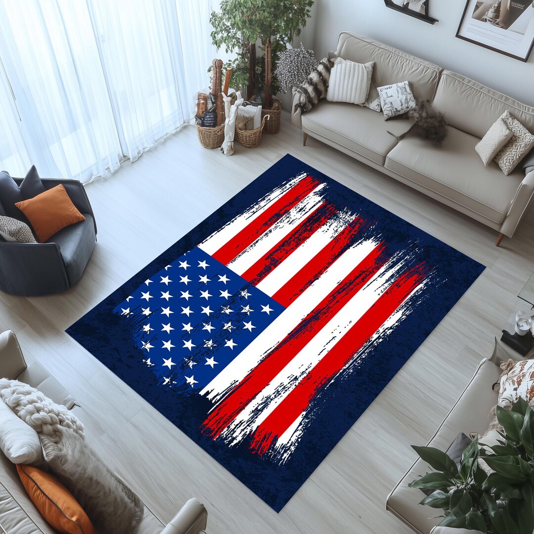 American Flag Rug, USA Flag Rug, United States Flag Rug, Office Rug ...
