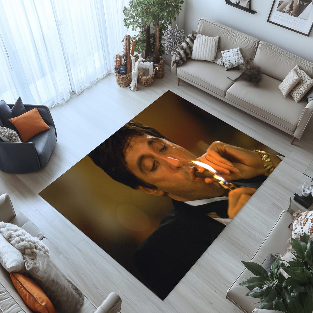 Scarface Rug, Scarface,tony Montana Rug,movie Rug, Rug for Living Room ...