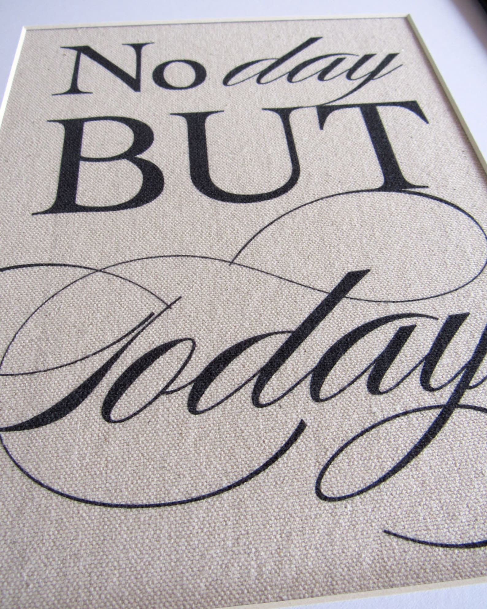 RENT NO Day but TODAY Burlap or Canvas Art Print - Etsy
