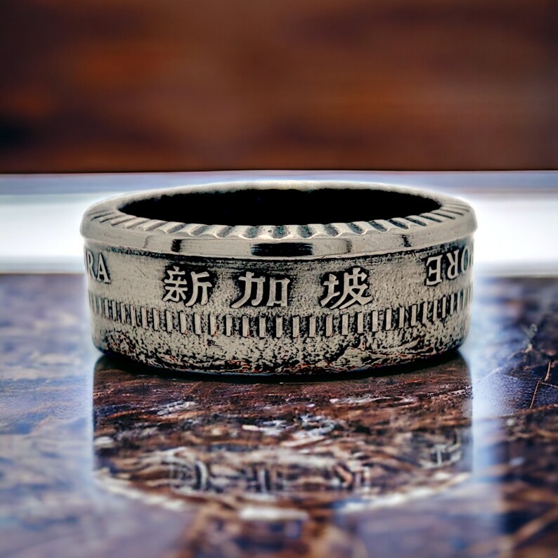 Coin Ring Singapore, Vintage Singapore Ring, Singapore Ring, Singapore ...