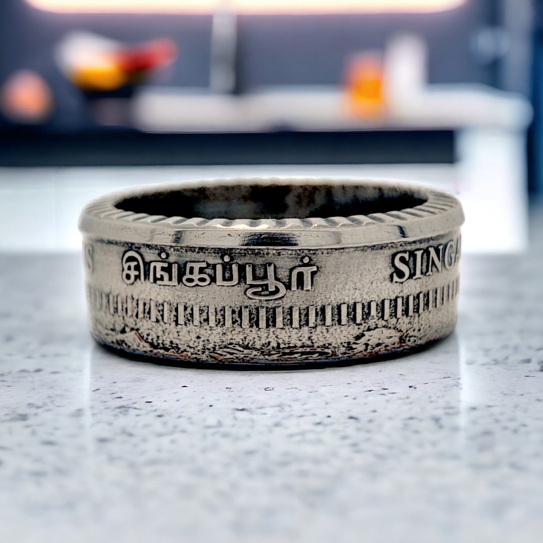 Coin Ring Singapore, Vintage Singapore Ring, Singapore Ring, Singapore ...