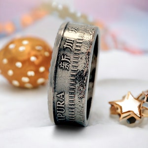 Coin Ring Singapore, Vintage Singapore Ring, Singapore Ring, Singapore ...