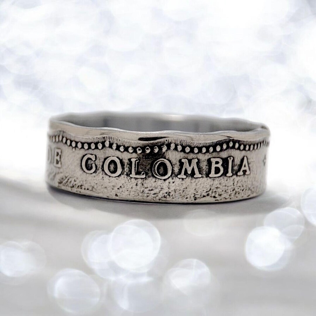 Man Colombia Ring, Colombia Peso Ring, Colombia Coin Ring, Colombia ...