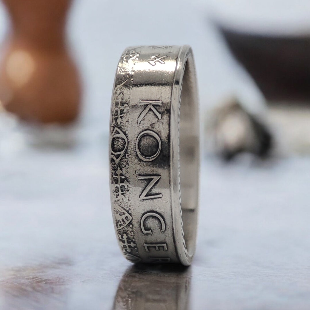 Coin Ring Man Norway, Man Ring Norway, Norway Coin Ring for Man, Norway ...