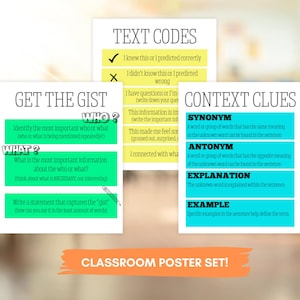 Nonfiction Text Strategies Anchor Charts: Middle & High School (instant ...