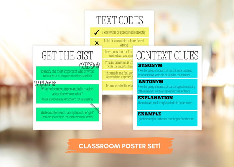 Nonfiction Text Strategies Anchor Charts | Instant Download | Text ...