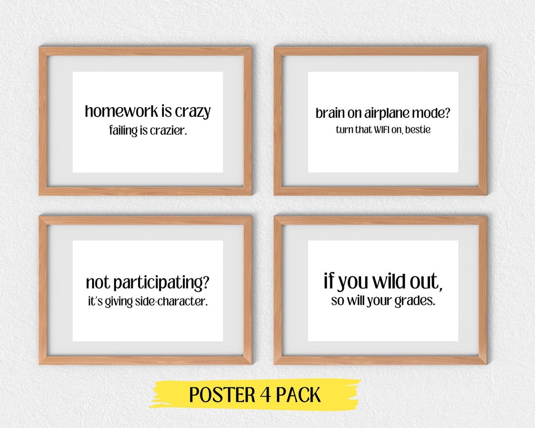 Funny Gen Z Teacher Posters: Middle & High School Classroom Decor ...