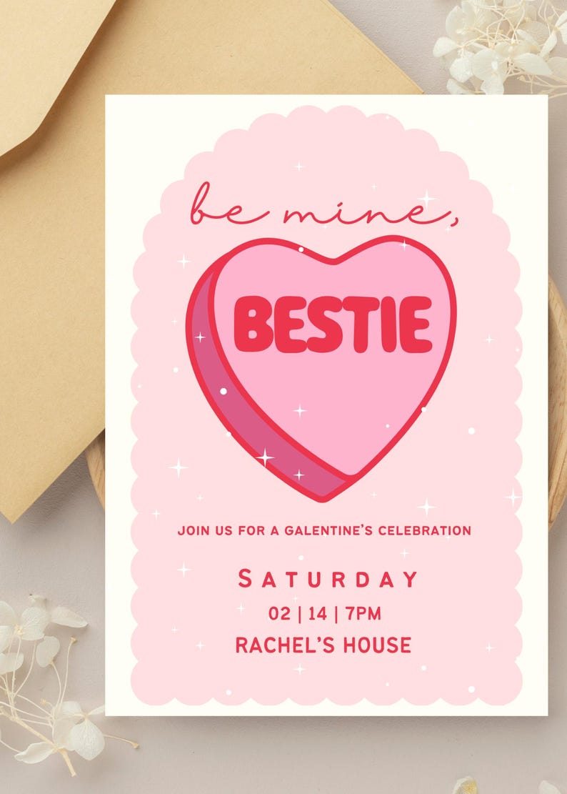 Simply Sweet Galentine’s Day Invitation – Sweetheart Valentine's Party ...