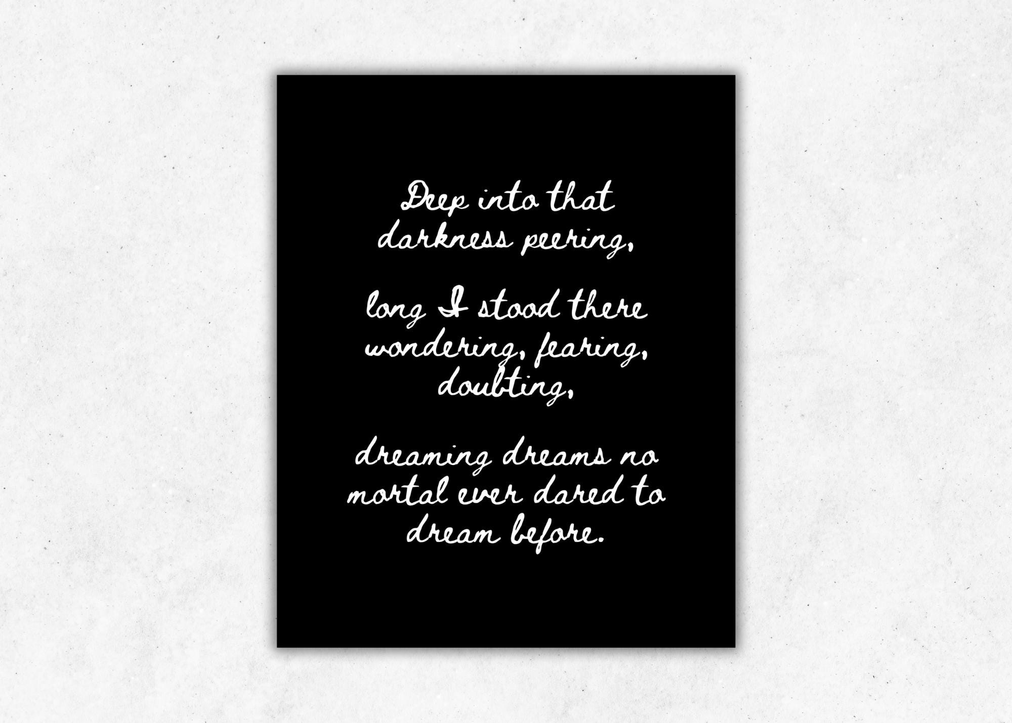 Edgar Allan Poe Posters | Gothic Poetry Wall Art | ELA Classroom Decor ...