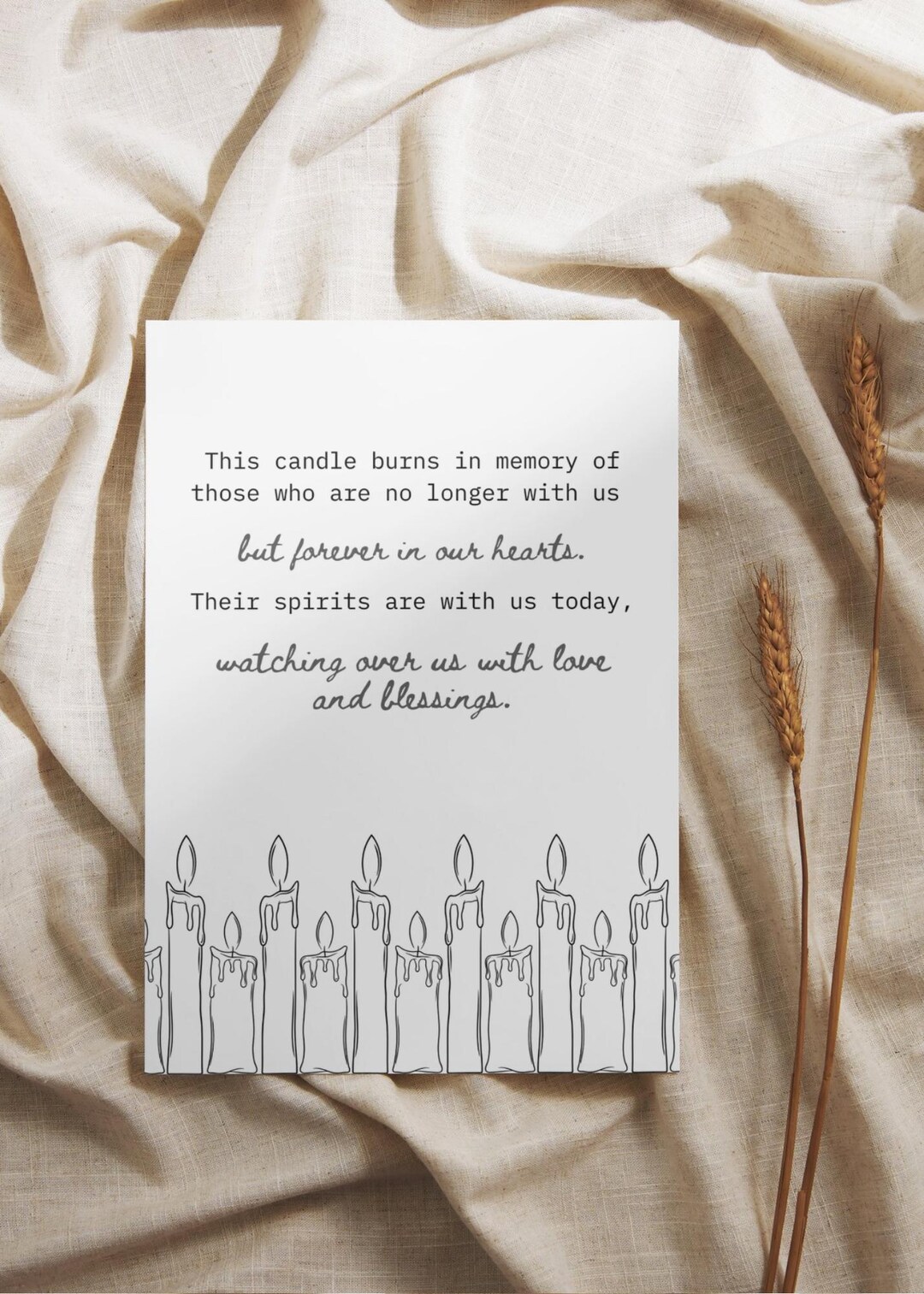 Memorial Candle Light | in Loving Memory | 8x10 Digital Download - Etsy