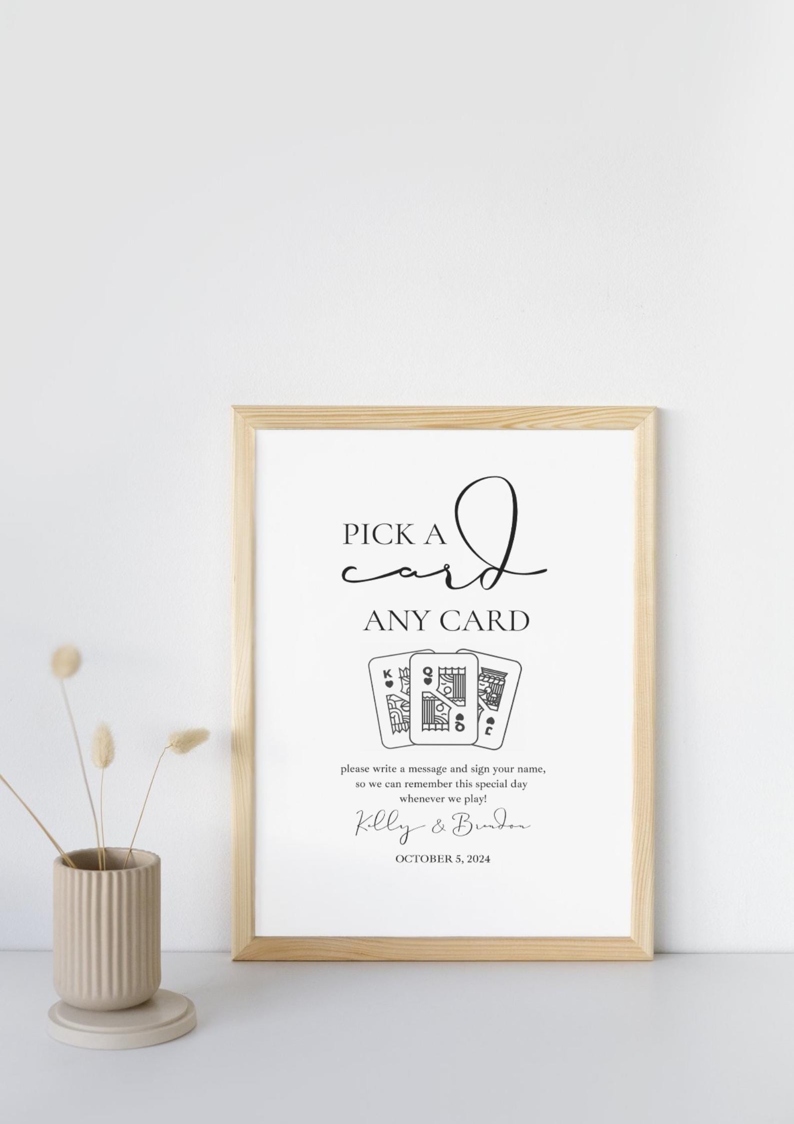 Playing Card Guest Book. Please Sign Our Guestbook. Editable Sign ...