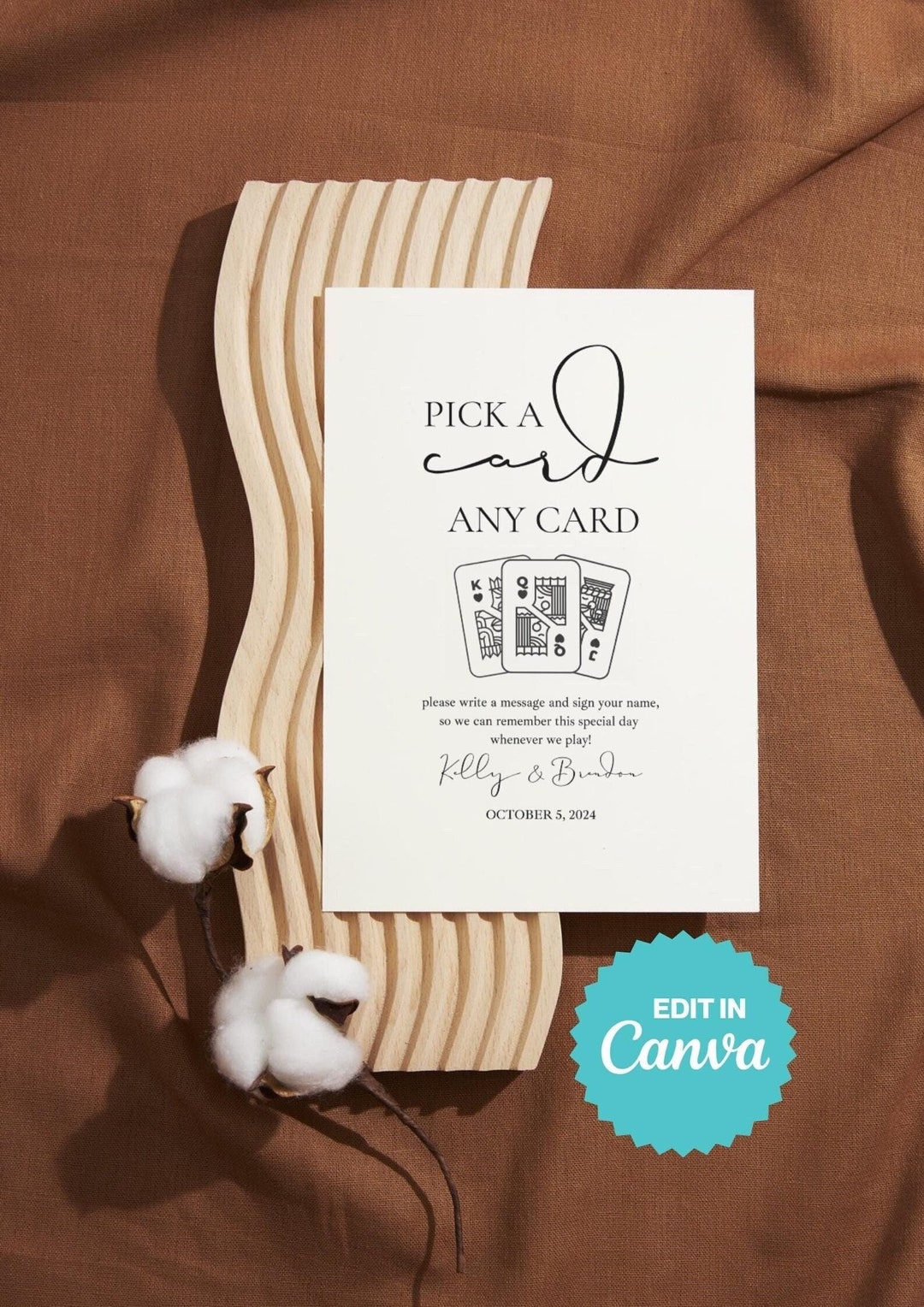 Playing Card Guest Book. Please Sign Our Guestbook. Editable Sign ...