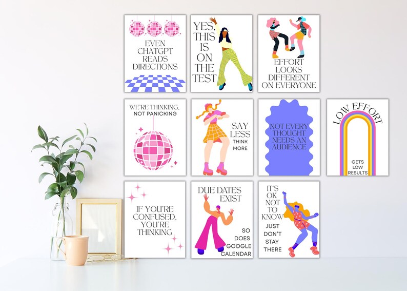 Disco Classroom Posters: Retro Gen Z Teacher Decor (digital Download ...