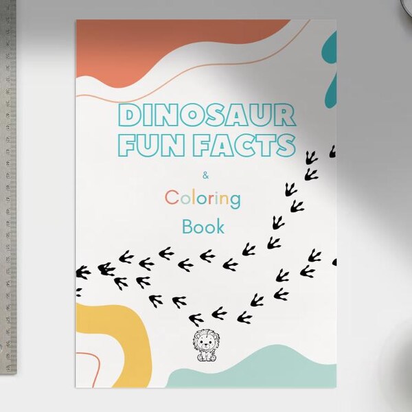 Dinosaur Fun Facts Coloring Book - Etsy