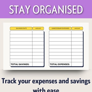 Ultimate 1000 Tracker Printable Budget Planner With Progress Bar ...