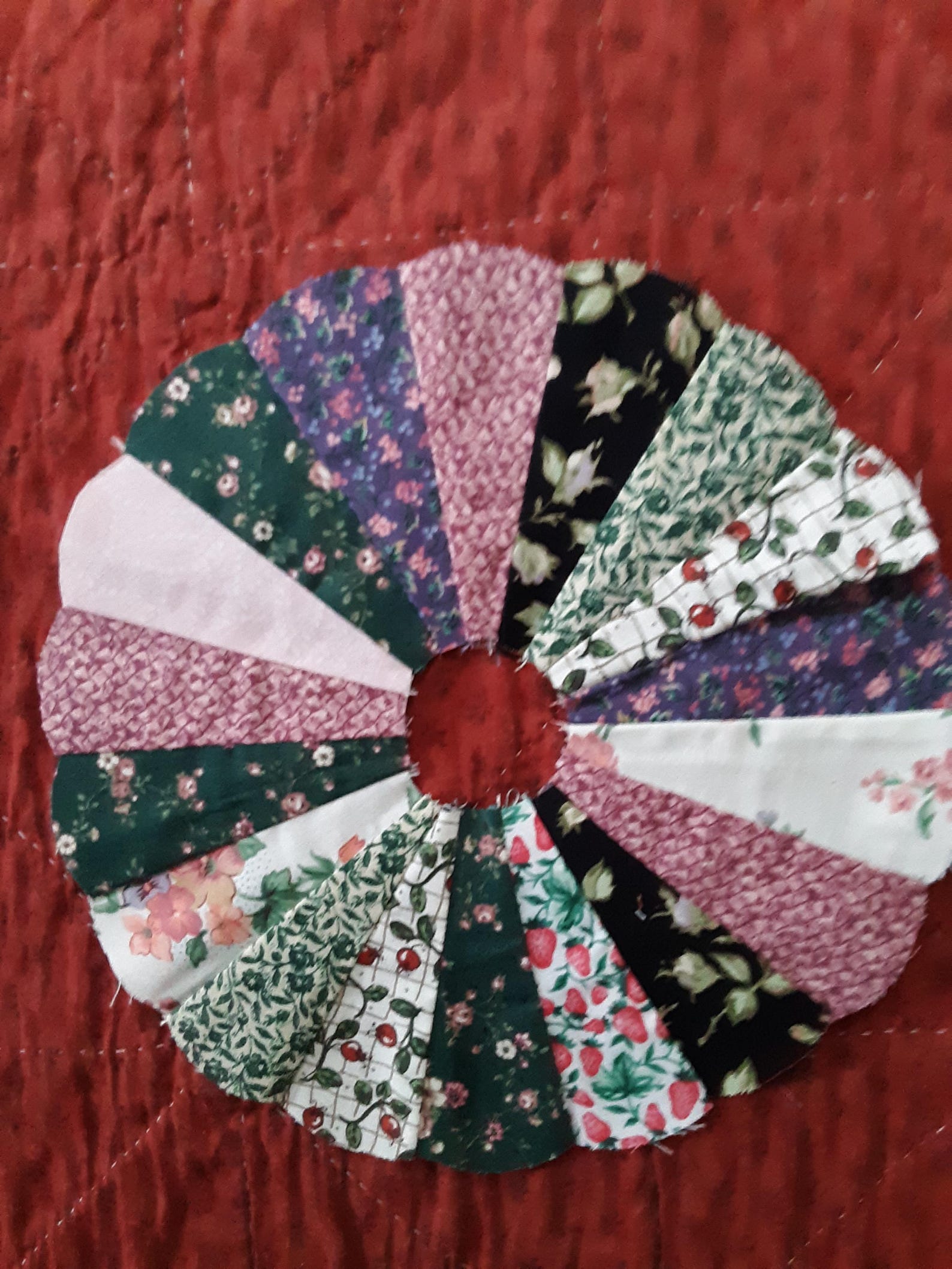 9 DRESDEN PLATE QUILT Block Lot to Complete a Small Quilt or Pillows 9 ...