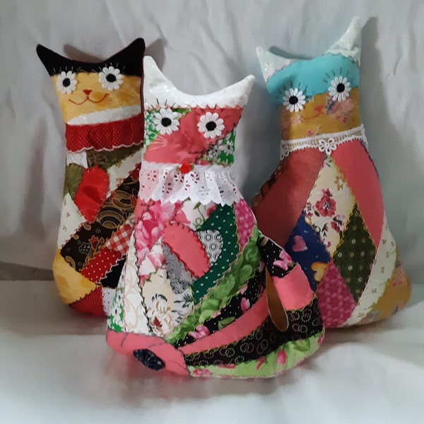 Patchwork Cats - Etsy