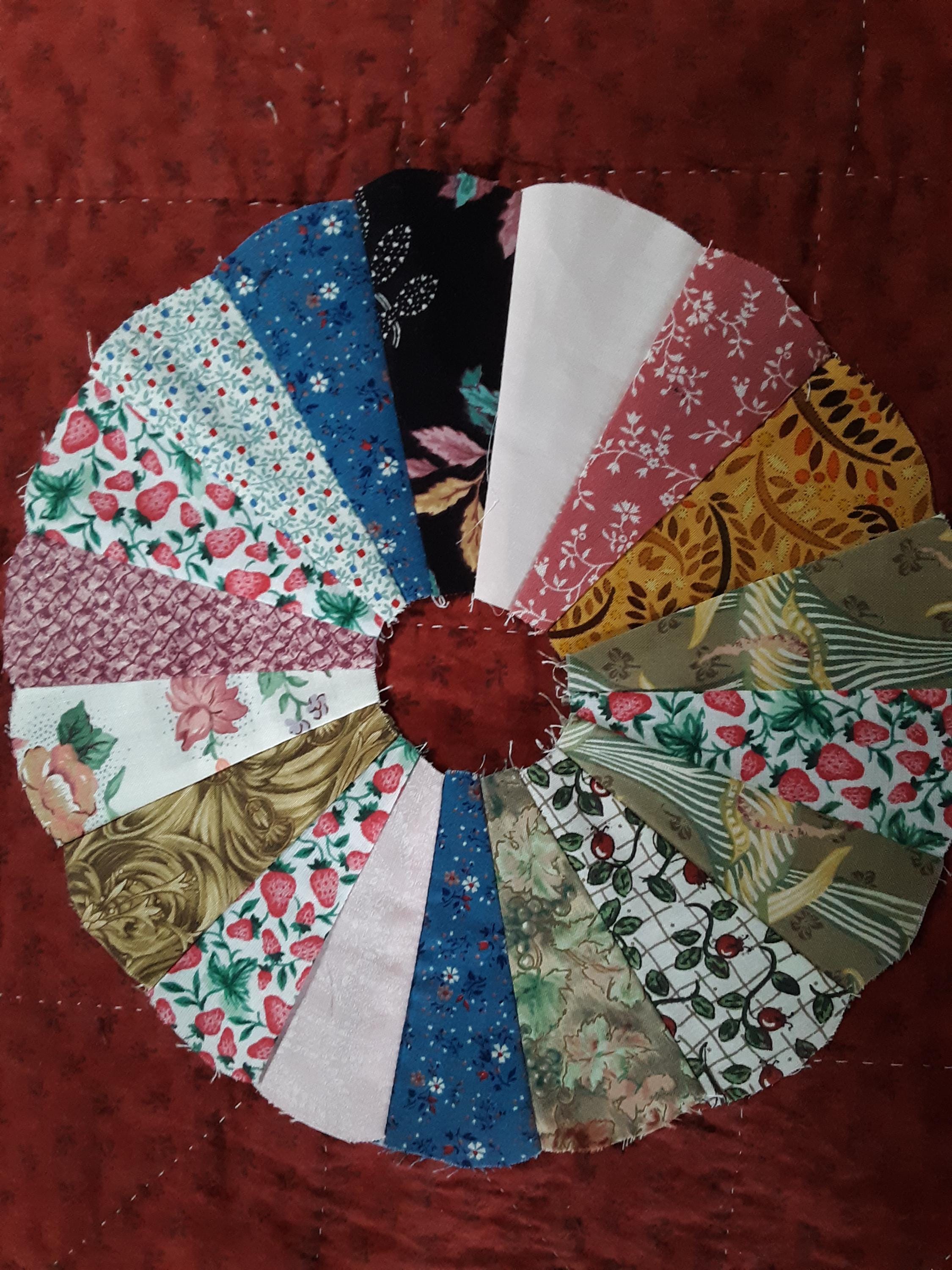 9 DRESDEN PLATE QUILT Block Lot to Complete a Small Quilt or Pillows 9 ...