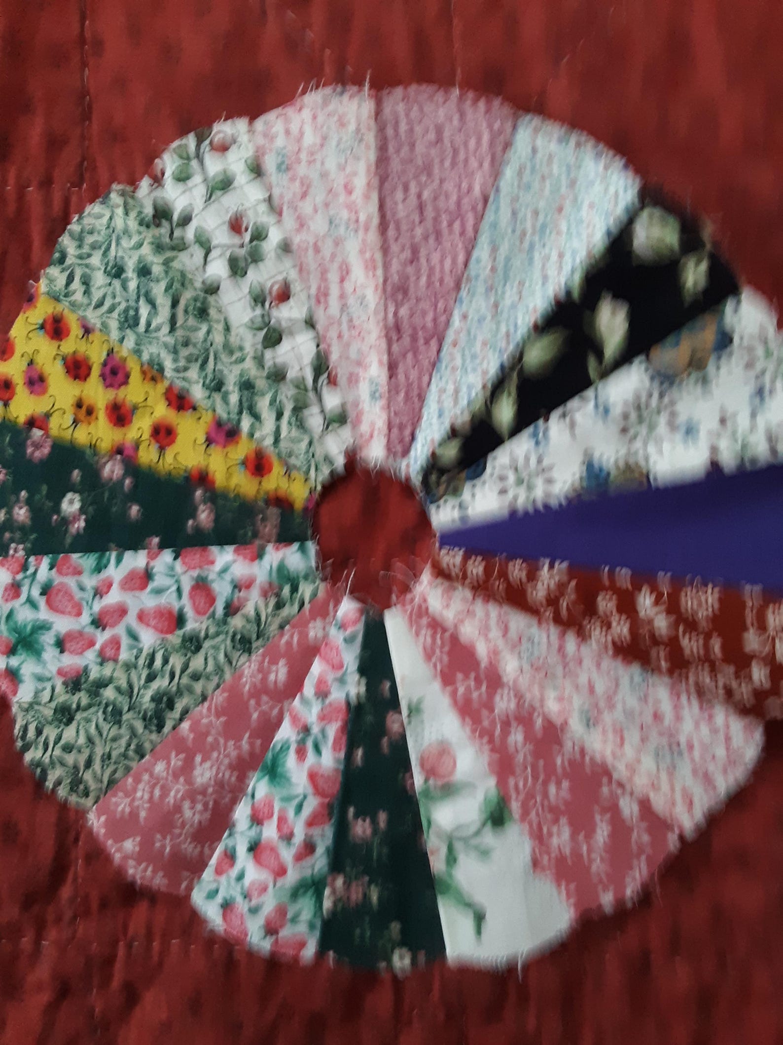 9 DRESDEN PLATE QUILT Block Lot to Complete a Small Quilt or Pillows 9 ...