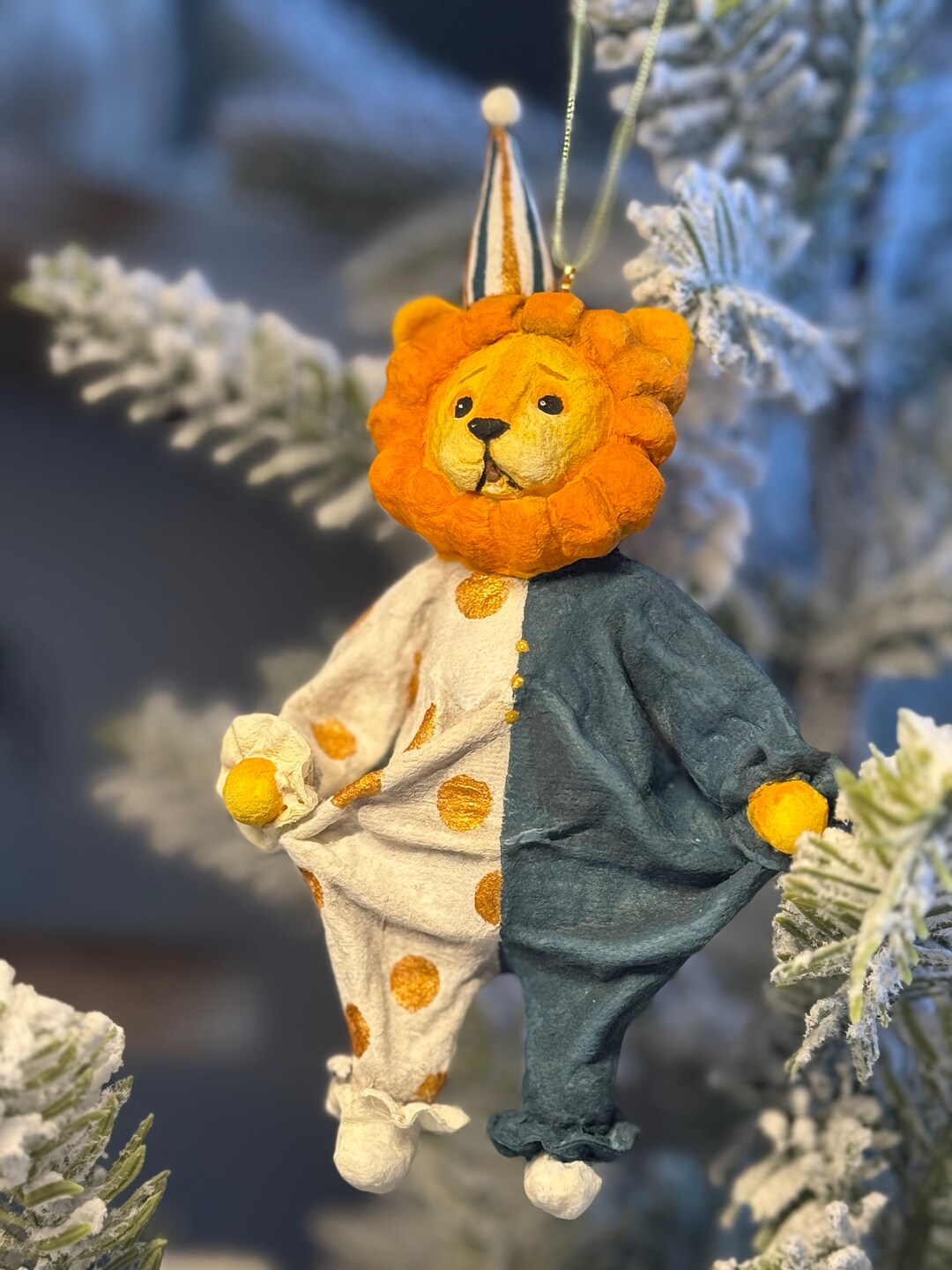 Ciircus Lion Ornament, Christmas Tree Decoration, Handmade Lion ...