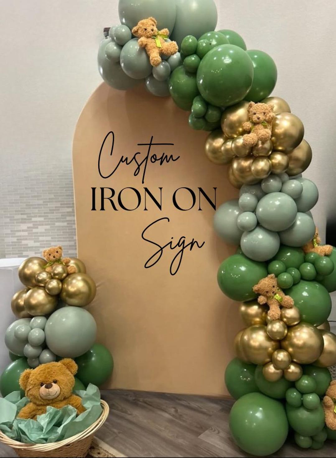 Custom Iron on Party Backdrop Sign – DIY Vinyl Decal - Etsy