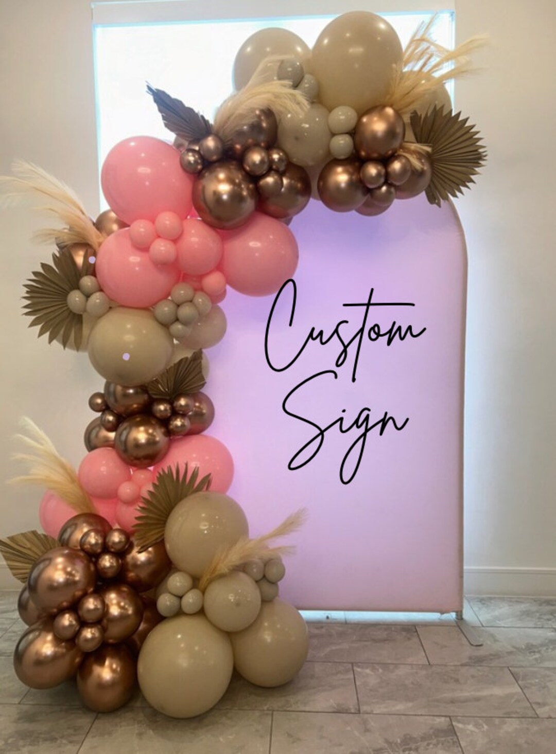 Custom Party Backdrop Decal: Self-adhesive Vinyl Sign - Etsy