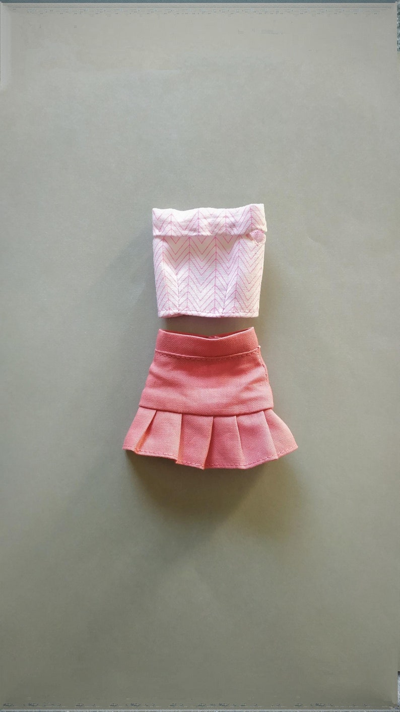Doll Outfit - Shirt & Skirt, Version PINK - Etsy