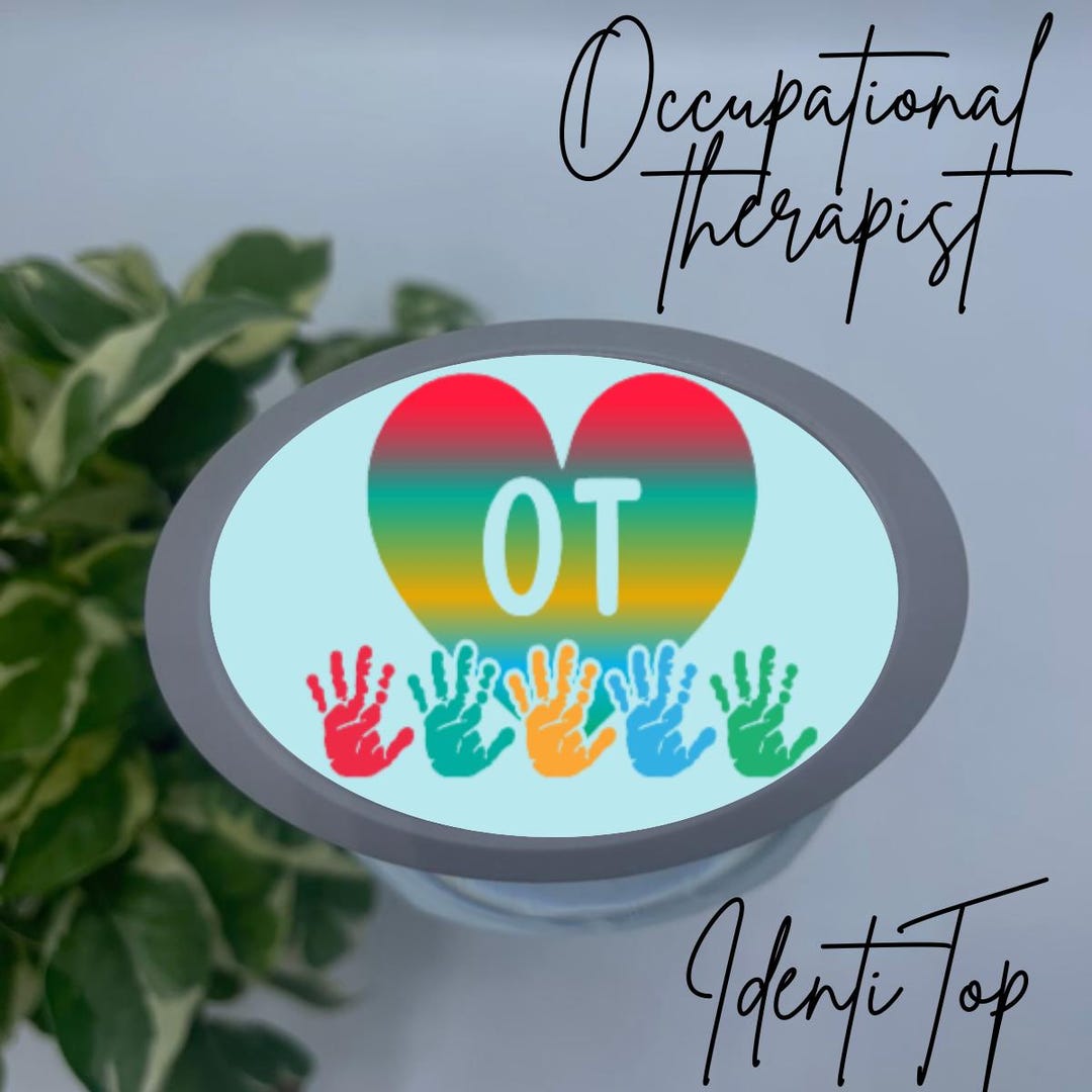OT, Occupational Therapist, Easy Grip Career Title Bottle Cap Protector ...